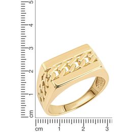 Firetti Herren Fingerring "Schmuck Geschenk Silber 925 Silberring Panzerkette", 23, Silber 925 (Sterlingsilber), 3mm, gold, Silber 925
