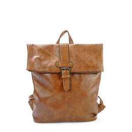 Henkeltasche Harpa "LIMA", Damen, Gr. B/H/T: 10cm x 39cm x 31cm, cognac, Polyurethan (PU), unifarben, Taschen, mit versteckten F&auml;chern