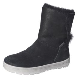 Ricosta M&auml;dchen Winterboots "Nanuk WMS: normal", Gr. 30, schwarz, Leder, Schuhe, Schlupfboot, Snowboots mit Warmfutter