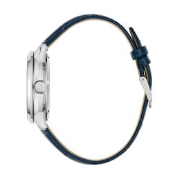 Bulova Herren Automatikuhr "Sutton", blau, Armbanduhren, Armbanduhr, Herrenuhr, Mechanische Uhr, Lederarmband, analog