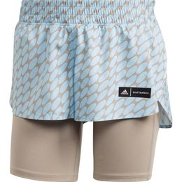 adidas Sportswear Sportshorts Damen Gr&ouml;&szlig;e L hellblau / altrosa