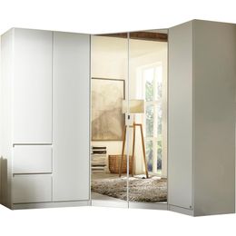 Schrank-Set Rauch, B:208cm H:197cm T:54cm, wei&szlig;, Holzwerkstoff, Kastenm&ouml;bel-Sets, "Kleiderschrank Schrank Garderobe W&auml;scheschrank Ankleide NIDDA",