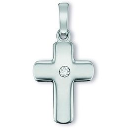 ONE ELEMENT Damen Kettenanh&auml;nger "Zirkonia Kreuz Anh&auml;nger aus 925 Silber", Silber 925 (Sterlingsilber), silber, Silber 925 (Sterlingsilber),