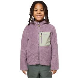 Jack Wolfskin Jungen Fleecejacke "ICE CURL HOOD JACKET K", lila, Gr. 92, unifarben, Fleece, Obermaterial: 100% Polyester, Jacken, mit Kapuze, mit