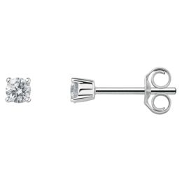 ONE ELEMENT Damen Paar Ohrh&auml;nger "0.20 ct Diamant Brillant Ohrringe Ohrstecker aus 585 Wei&szlig;gold", Damen, 0,2, Diamanten Gold Wei&szlig;gold 585, silber,