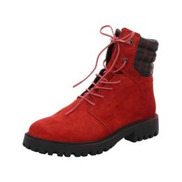 Think! Schn&uuml;rstiefelette 'Trento' Damen Gr&ouml;&szlig;e 40 rot / schwarz Winterschuhe