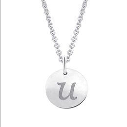 ONE ELEMENT Damen Kettenanh&auml;nger "Buchstabe U Buchstaben Anh&auml;nger aus 333 Wei&szlig;gold &Oslash; 11,0 mm", U, Gold Wei&szlig;gold 333, silber, Gold, Wei&szlig;gold 333,