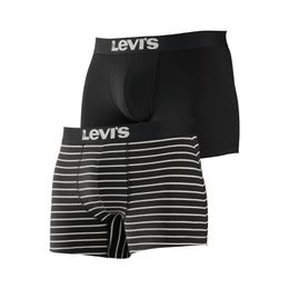 Levi's LEVI'S Herren Boxer, Gr. XXL, schwarz, Obermaterial: 95% Baumwolle, 5% Elasthan, bedruckt, gestreift, unifarben, Unterhosen, mit elastischem