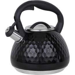 Wasserkessel "Aries, Fl&ouml;tenkessel 2,7 l, mit 3D-Design, im Geschenkkarton", 2,7 l + &Oslash; 19,5cm + H&ouml;he 24cm, schwarz, RESTO KITCHENWARE, T&ouml;pfe, mit