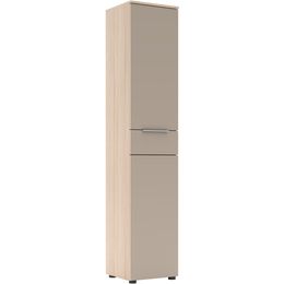 Aktenschrank Innostyle, B:40cm H:198cm T:38cmcashmere, riva eiche, ABS-Kunststoff, Glas, Holzwerkstoff, Metall, B&uuml;ro, Schr&auml;nke, "B&uuml;roschrank