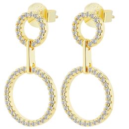 Adelia&acute;s ADELIA ́S Damen Paar Ohrh&auml;nger "Damen Ohrh&auml;nger aus 925 Sterling Silber und Zirkonia", Damen, Silber 925 (Sterlingsilber), gold, Silber 925