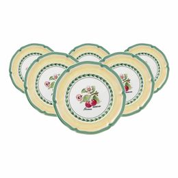 Villeroy & Boch VILLEROY & BOCH Brotteller "Brotteller French Garden Valence &oslash; 17,4 cm 6er Set bunt", L:17,4cm, bunt, Speiseteller