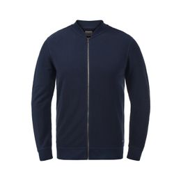 Blend Herren Sweatjacke "BHFrank", blau, Gr. L, unifarben, Sweatware, 100% Baumwolle, Sweatjacken, Collegejacke mit hochwertiger Baumwollstruktur