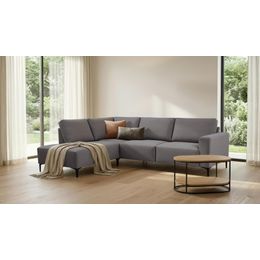 Ecksofa Home Affaire, B:256cm H:85cm T:198cm, grau, 100% Polyester, Wohnzimmer, Sofas, "Tournon, L-Form, Breite 256 cm, Webstoff, Chenille",