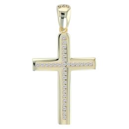 Adelia&acute;s ADELIA ́S Damen Kettenanh&auml;nger "hochwertiger Kreuz Anh&auml;nger aus 925 Sterling Silber", Silber 925 (Sterlingsilber), silber, Silber 925