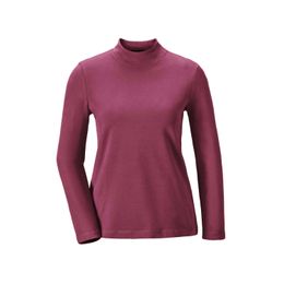 GOLDNER Damen Longpullover "Kurzgr&ouml;&szlig;e Stehkragenshirt mit Langarm", rot, Gr. 25, Obermaterial: 92% Baumwolle CO. 8% Elasthan EL., Pullover
