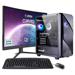 GAMEMAX Gaming-PC-Komplettsystem "MegaDeal Striker 2489 AMD Ryzen 7 5700X RTX 4060 32GB DDR4 1TB SSD", Microsoft Windows 11 Home (64 Bit), 32 GB RAM,