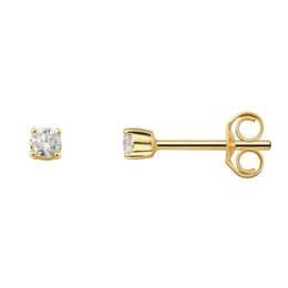 ONE ELEMENT Damen Paar Ohrh&auml;nger "0.15 ct Diamant Brillant Ohrringe Ohrstecker aus 585 Gelbgold", Damen, 0,15, Diamanten Gelbgold 585 Gold, gold,