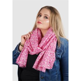 Harpa Damen Modeschal "PEPPER", pink, bedruckt, gebl&uuml;mt, mehrfarbig, Viskose, Modet&uuml;cher, mit floralem Allover-Print und Metallic-Effekt