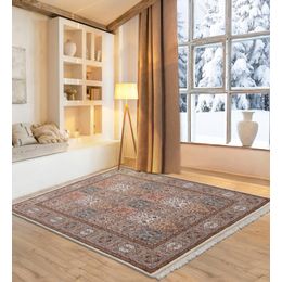 Orientteppich OTTO HOME, B:70cm H:12mm L:140cm, braun, Schurwolle, Teppiche, "BB Oriantal 1", reine Wolle, handgekn&uuml;pft, orientalisches Design, mit