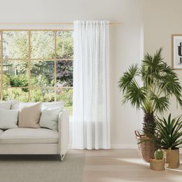 Neutex for you! Vorhang NEUTEX FOR YOU "NURO", grau, B:139cm H:245cm, Polyester, Gardinen, Boucl&eacute;-Optik, criss-cross Struktur, Stickmuster