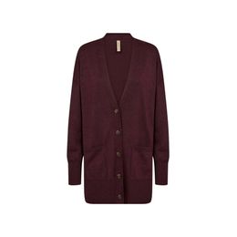 soyaconcept Damen Cardigan "Soya Concept Cardigan SC-DOLLIE 739"94975 wine melange, Gr. M, Obermaterial: 75% Viskose, 25% Nylon, Strickjacken
