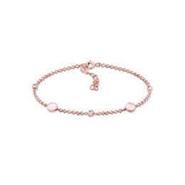 Elli Damen Armband "Pl&auml;ttchen mit Kristallen von Swarovski 925 Sterling Silber", 16cm,mit Steinen, Silber 925 (Sterlingsilber)rosegold, wei&szlig;, Silber