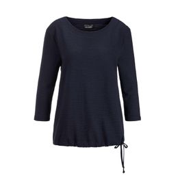 GOLDNER Damen Kurzarmshirt "Kurzgr&ouml;&szlig;e Gerades, bequemes Halbarm T-Shirt", blau, Gr. 23, Obermaterial: 70% Viskose CV. 25% Polyester PES. 5% Elasthan