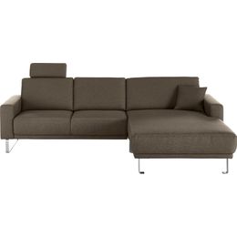 Ecksofa Home Affaire, B:278cm H:87cm T:171cm, braun, Wohnzimmer, Sofas, "Apiro bequem & edel, Breite 278cm, Komfortsitzh&ouml;he, L-Form"
