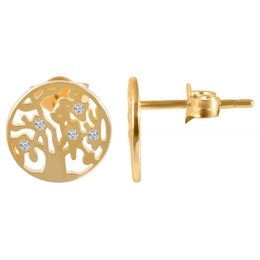 Adelia&acute;s ADELIA ́S Damen Paar Ohrh&auml;nger "Damen Ohrstecker aus Gold 333 - Gold 375 und Zirkonia &Oslash; 10 mm", Damen, Gelbgold 375 Gold, gold, Gelbgold 375, Gold,