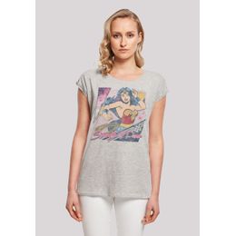 F4NT4STIC Damen T-Shirt "DC Comics Wonder Woman Strength & Power", grau, Gr. S, Obermaterial: 100% Baumwolle, Shirts, Print