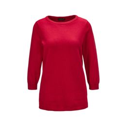 GOLDNER Damen Strickpullover "Pullover aus hochwertigem Garn", rot, Gr. 38, Obermaterial: 95% Baumwolle CO. 5% Kaschmir WS., Pullover