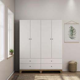 Kleiderschrank OTTO HOME, B:160cm H:200cm T:52cmwei&szlig;, FSC-zertifizierter Holzwerkstoff, Schlafzimmer, Schr&auml;nke, "Oslo Schlafzimmerschrank Garderobe