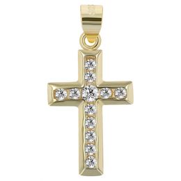Adelia&acute;s ADELIA ́S Damen Kettenanh&auml;nger "hochwertiger Kreuz Anh&auml;nger aus 925 Sterling Silber", Silber 925 (Sterlingsilber), gold, Silber 925 (Sterlingsilber),