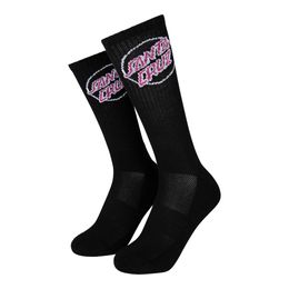 Santa Cruz Damen Socken "PARTIAL DOT SOCK", schwarz, Obermaterial: 80% Baumwolle, 17% Polyester, 3% Elasthan, Socken, f&uuml;r sportliche Aktivit&auml;ten und