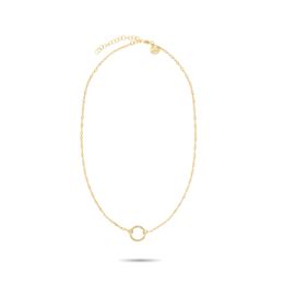 Tamaris Damen Charm-Kette "Schmuck Geschenk Edelstahl Charm Halskette The Lip Chain", Edelstahl, L: 45 B: 0,5mm, gold, Edelstahl, B:0,5mm, Halsketten