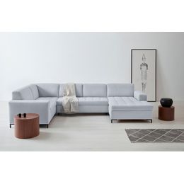 Wohnlandschaft OTTO HOME, B:332cm H:80cm T:199cm, silber, Struktur (100% recyceltes Polyester);Luxus-Microfaser weich (100% recyceltes Polyester),