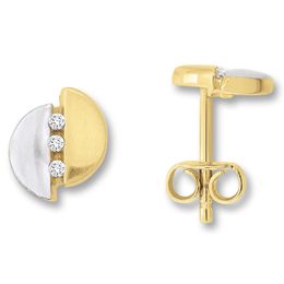 ONE ELEMENT Damen Paar Ohrh&auml;nger "Zirkonia Ohrringe Ohrstecker aus 333 Gelbgold", Damen,mit Zirkonia, Gelbgold 333 Gold, gold, Gelbgold 333, Gold,