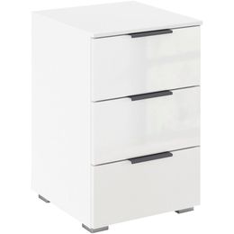Nachtkommode OTTO HOME, B:40cm H:61cm T:42cmalpinwei&szlig;, hochglanz wei&szlig;, Holzwerkstoff, Sideboards, "Nachttisch Nachtkonsole AGORDO in Dekor- oder