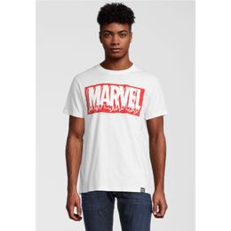 Recovered Damen T-Shirt "Marvel Slime Logo Vintage", wei&szlig;, Gr. XL, bedruckt, 60% Polyester, 40% Baumwolle, Shirts, mit Marvel Logoprint