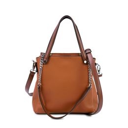 Henkeltasche Harpa "GABBIE", Damen, Gr. B/H/T: 10cm x 28cm x 28cm, cognac, Lederimitat, unifarben, Taschen, mehrere F&auml;cher