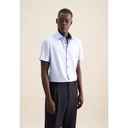 Seidensticker Herren Businesshemd "Shaped", blau, Gr. 38, unifarben, 100% Baumwolle, Hemden, Shaped 1/2 Kentkragen Uni