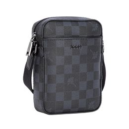 JOOP! JOOP Damen Umh&auml;ngetasche "cortina piazza rafael shoulderbag xsvz"schwarz, grau, Lederimitat, Taschen, M&auml;nner Schuhtertasche im praktischem Format,