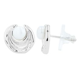 Adelia&acute;s ADELIA ́S Damen Paar Ohrh&auml;nger "Damen Ohrstecker aus rhodiniertem 925 Sterling Silber und Perle", Damen, Silber 925 (Sterlingsilber), silber, Silber