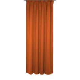 Vorhang WIRTH, B:130cm H:335cm, orange, Baumwolle, Polyester, Wohnzimmer, Gardinen, "Newbury", nach Ma&szlig;