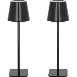 OTTO HOME LED Tischleuchte "Merrin - 2er Set Akkuleuchte", 1, &Oslash; 11cm H: 37cm, 2 Stk.schwarz, Leuchten, 2er Set, dimmbar, Farbwechsel, Akku