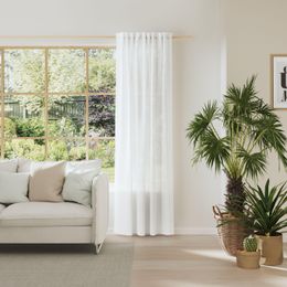 Neutex for you! Vorhang NEUTEX FOR YOU "NURO", wei&szlig;, B:139cm H:245cm, Polyester, Gardinen, Boucl&eacute;-Optik, criss-cross Struktur, Stickmuster