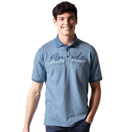 Casamoda Herren Poloshirt "Casamoda Polo-Shirt uni", blau, Gr. L, 95% Baumwolle, 5% Elasthan, Shirts