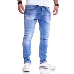 Rello & Reese RELLO & REESE Herren Slim-fit-Jeans, blau, Gr. 32, 97% Baumwolle, 3% Elasthan, Jeans, mit schmalem Bein