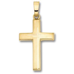 ONE ELEMENT Damen Kettenanh&auml;nger "Kreuz Anh&auml;nger aus 333 Gelbgold", Gelbgold 333 Gold, gold, Gelbgold 333, Gold, Schmuckanh&auml;nger, Symbolische Note &ndash;